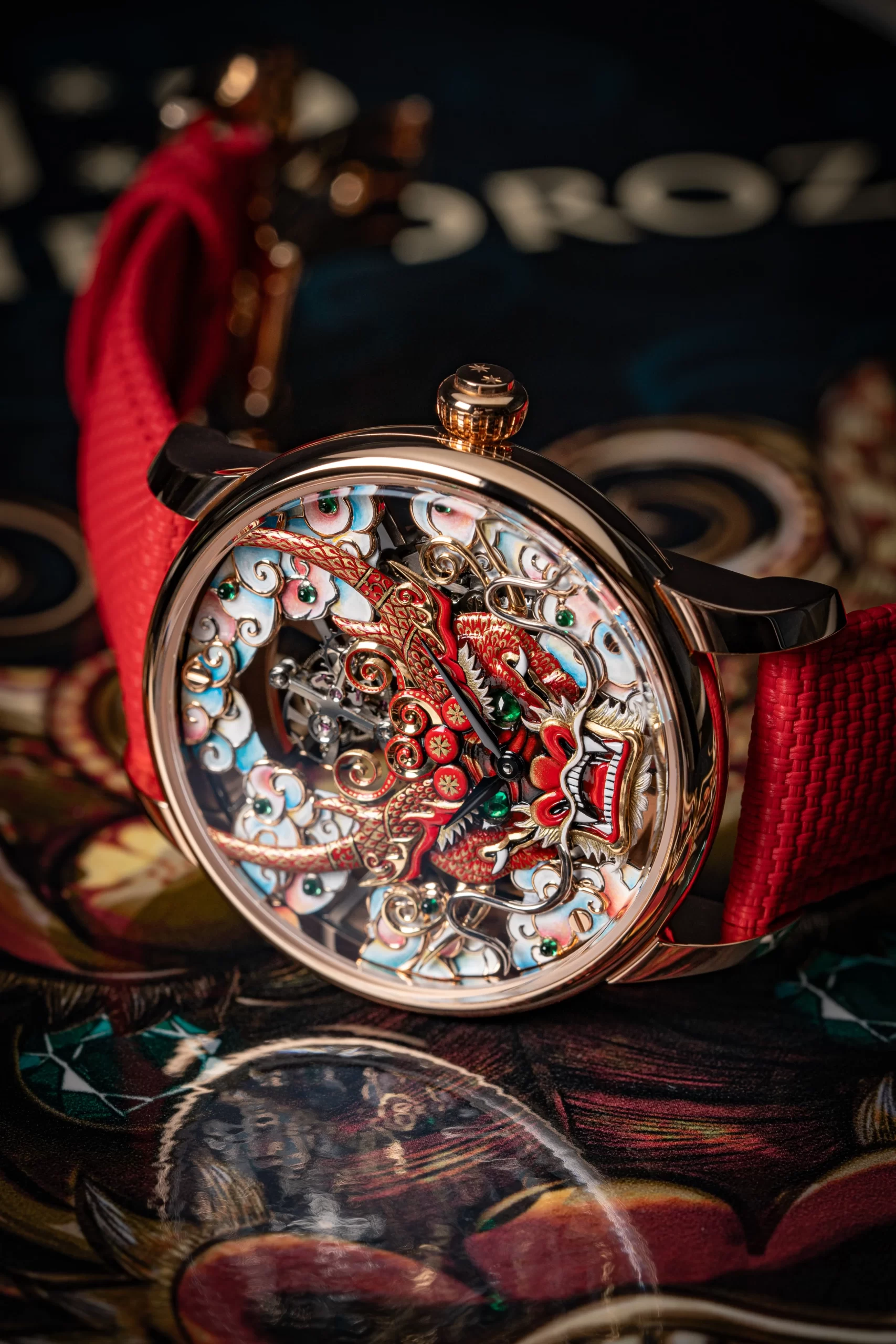 TOURBILLON SKELET RED GOLD – DRAGON MASK - Eyes on Time